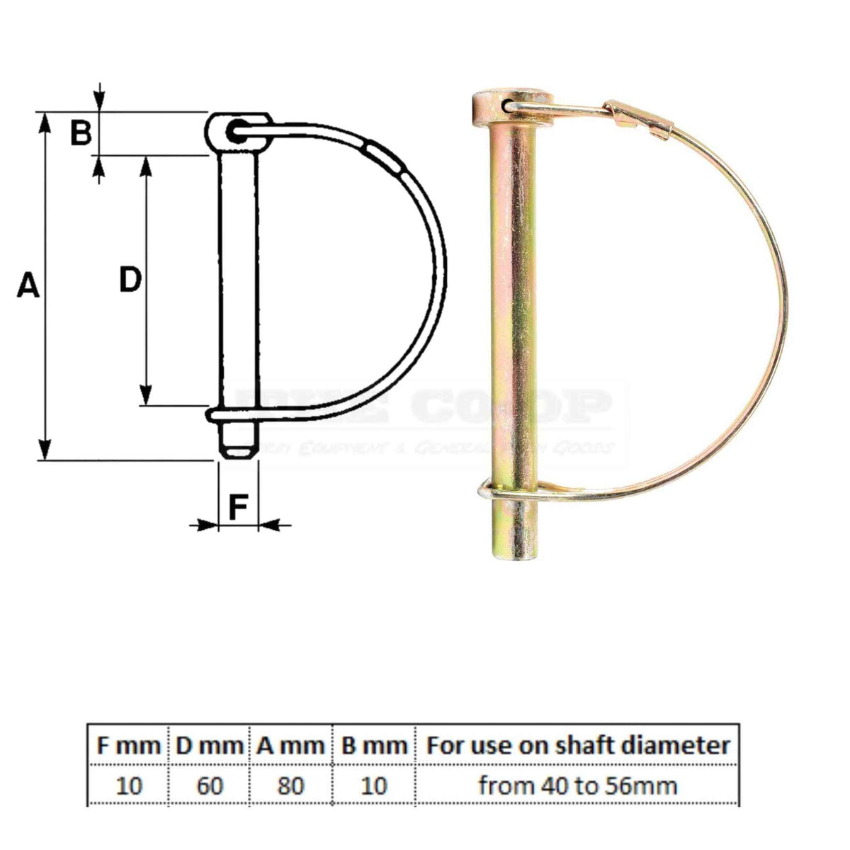 Shaft locking pin Safety lock pin for tractors machinery scaffolding ...
