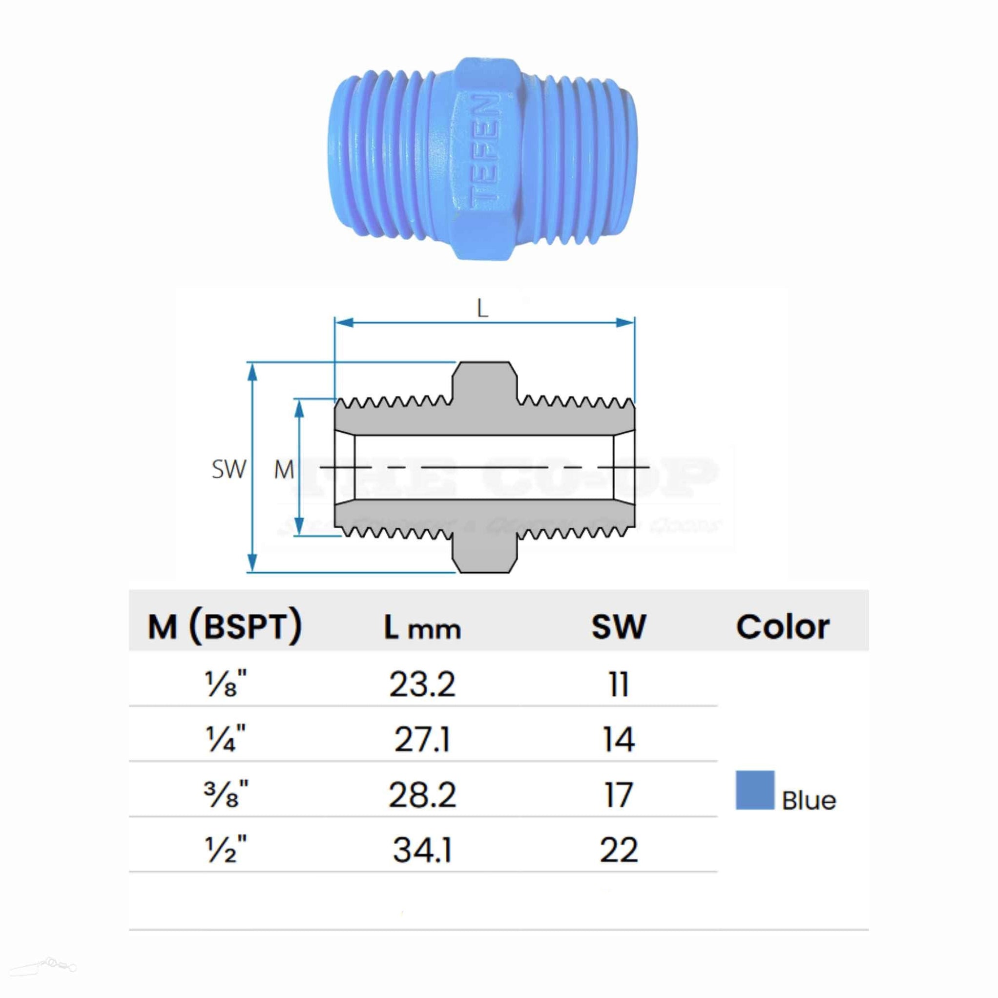 find where to get Tefen brand fittings including BSPT Threaded Nipples ...