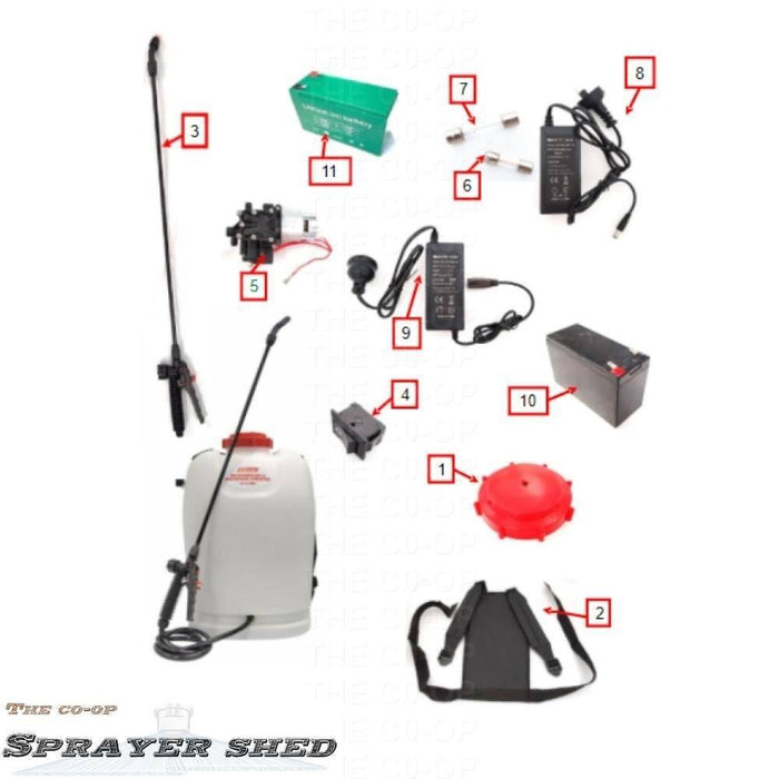 Silvan-WP16-6-Rechargeable-backpack-sprayer-replacement-spare-parts