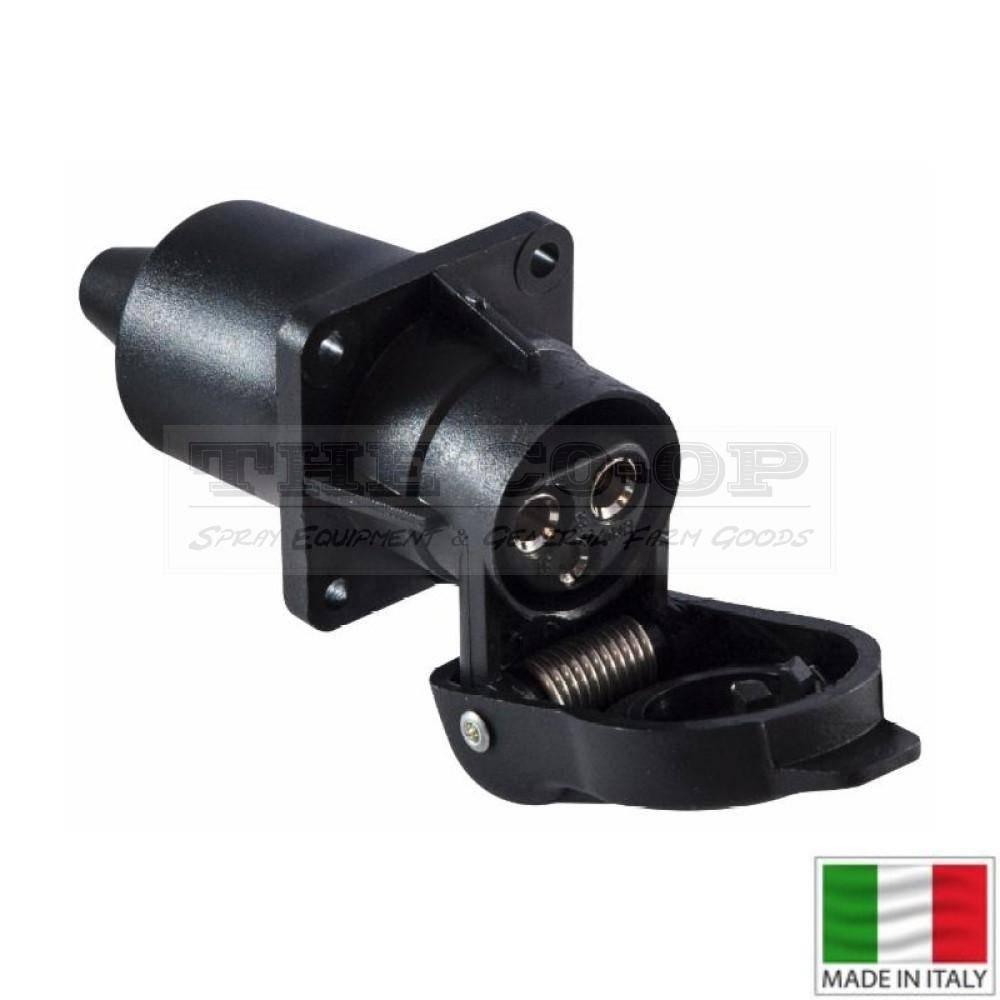 Tractor 3 pin power connector outlet socket - 4 bolt mount — The Co-Op